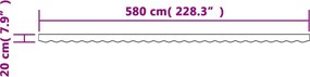 vidaXL Náhradní volán k markýze pruhy 580x20 cm [367797] Barva: Modro-bílá