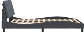 Rám postele bez matrace tmavě šedý 140 x 190 cm samet 3207918