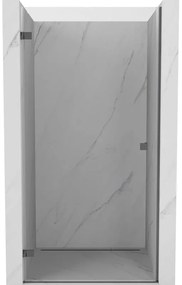 Mexen, Mexen Lunar-B výklopné sprchové dveře levé 85 cm, transparentní, pistolový kov - 832-085-000-95-00-L