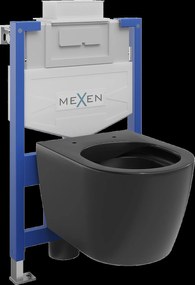 Mexen Fenix XS-U, podomítkový modul a závěsné WC Carmen, černá matná, 6853388XX85