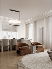 Bílé/matně černé hliníkové LED stmívatelné závěsné svítidlo ø 80 cm Diona – Nova Luce