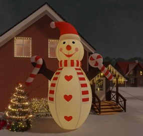 vidaXL Vánoční nafukovací sněhulák s LED diodami 630 cm [345285]