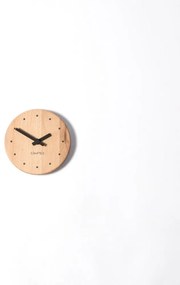 Nástěnné hodiny Pure XS, bukové dřevo, pálený ciferník 1, černé ručičky