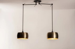 Závěsné designové svítidlo nad stůl Snap Light Duo Bond Gold and Black
