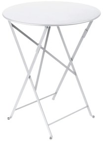 Bílý kovový skládací stůl Fermob Bistro Ø 60 cm