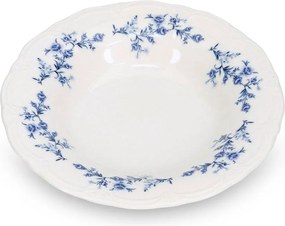 Bílý/modrý hluboký porcelánový talíř ø 23,5 cm Retro – BonBistro