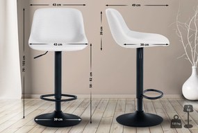Barová židle Loft umělá kůže – bílá