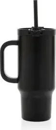 XD Design Uzavíratelný termohrnek s brčkem 480 ml černá / Termohrnek /