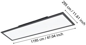 Eglo 900821 - LED Stropní svítidlo SALOBRENA LED/33W/230V 120x30 cm černá