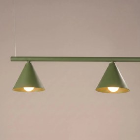 Sollux Lighting Lustr NOX 4L olivově zelený