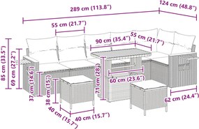 Sada zahradních pohovek 11 ks 9-Počet míst Černá polyratan 3365144