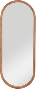 Oválné zrcadlo v dřevěném rámu Gianni, 35 x 90 cm