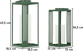 Kovová lucerna 2 ks (výška 43,5 cm) Linee – Mauro Ferretti
