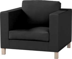 Potah na křesko IKEA Karlanda, krátký barva černá látka pletený vzor
