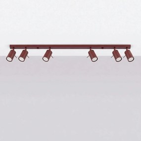 Sollux Lighting Stropní svítidlo RING 6L bordó
