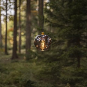 Designové skleněné svítidlo Element Easy Sphere Mini Natural Barva objímky: Zlatá, Dřevodekor: Bílý, Sklo: Čiré