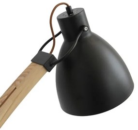 Stojací lampa 1xE27/60W/230V jasan/černá