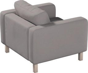 Potah na křeslo IKEA Karlstad, krátký barva béžová látka pletený vzor
