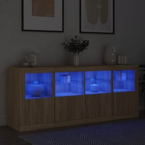 Příborník s LED osvětlením dub sonoma 163 x 37 x 67 cm 3209074