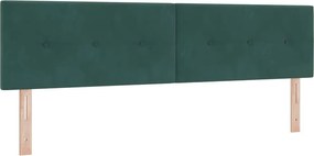 Postel s boxspringem s čelo Tmavě zelená 200 x 180 cm samet 3341483