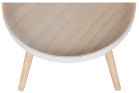 Odkládací stolek s bílým detailem WOOOD Sasha