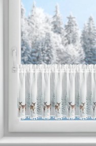 KRÁTKÁ VÁNOČNÍ ZÁCLONA NA PÁSCE XMAS18 150X40 CM VZOROVANÁ