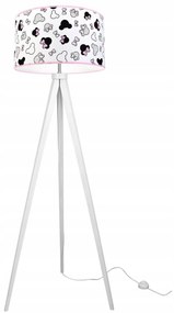 Dětská podlahová lampa MINNIE, 1x textilní stínítko, (výběr ze 2 barev konstrukce)