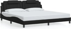 Rám postele Viana s LED bez matrace černý 200 x 200 cm 3214043
