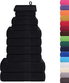 12dílná sada ručníků FROGN černá 360 g/m² 137107