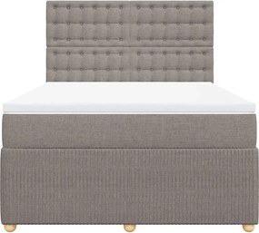 Box spring postel s matrací taupe 140x190 cm textil 3294369