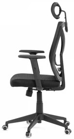 Kancelářská židle černá mesh plastový kříž KA-Q851 BK