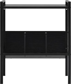 Knihovna se 2 policemi černá 52 x 28 x 59 cm kompozitní dřevo 288230
