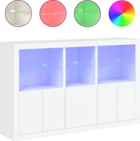 vidaXL Příborník s LED osvětlením 162 x 37 x 100 cm [3209147] Barva: kouřový dub