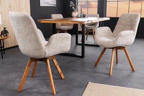 Designová otočná židle Yanisin béžová