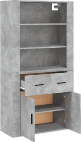 Skříň highboard betonově šedá kompozitní dřevo 3185379