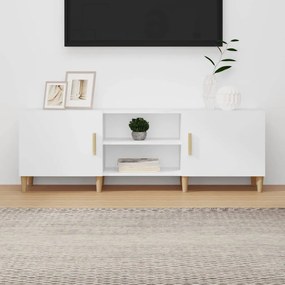 TV skříňka bílá 150 x 30 x 50 cm kompozitní dřevo