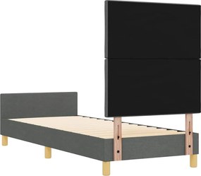 Rám postele s čelo Tmavě šedá 80 x 200 cm textil 3344761