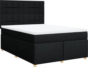 Box spring postel s matrací černá 140x200 cm textil 3293605