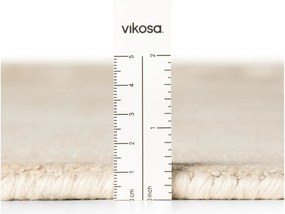 Slonovinový ručně tkaný kulatý koberec z viskózy ø 200 cm Noemi – Vikosa