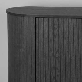 LABEL51 dřevěný příborník OLIVA černý 85x220 cm ME-70.060