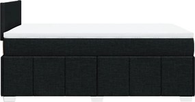 Box spring postel s matrací černá 120x190 cm textil 3289302