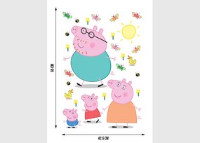 Dětská samolepka na zeď Prasátko Peppa | 42.5 x 65 cm | DDK1647