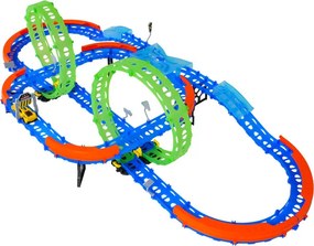 Svítící závodní dráha s autíčkem 63 ks