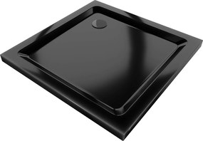 Mexen SLIM - Čtvercová sprchová vanička 80x80x5cm + černý sifon, černá, 40708080B