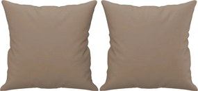 2místná pohovka s polštáři cappuccino 140 cm umělá kůže 3200870