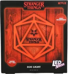 Paladone Stranger Things D20 Neon Light / Nástěnná lampa / USB / LED