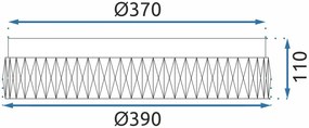 Toolight Toolight, LED křišťálové stropní svítidlo 40cm, 24W, 4000K, 1120lm, APP1720-C, zlatá matná, OSW-09301