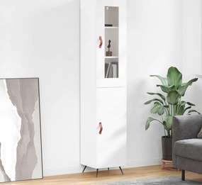 vidaXL Skříň highboard 34,5 x 34 x 180 cm kompozitní dřevo [3199148] Barva: bílá s vysokým leskem