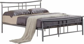 Postel s roštem, stříbrný kov, 160x200, DORADO NEW Kondela 0000352189
