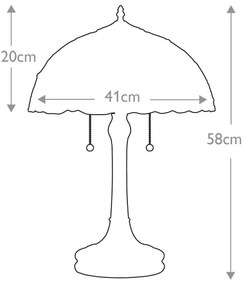 Elstead QZ-LARISSA-TL - Stolní lampa Tiffany LARISSA 2xE27/60W/230V